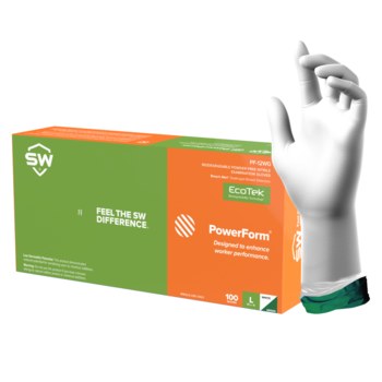 SW Sustainability Solutions PowerForm PF-12WG Exam Gloves N188173, Size ...