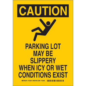 Brady 124206 Fall Prevention Sign, Yellow, B-401, 7 in x 10 in ...