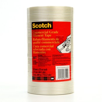 3M Scotch 897 Filament Strapping Tape 86524, 18 mm x 55 m, Clear ...
