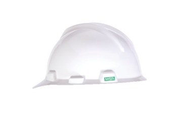 MSA V-Gard Hard Hat 475358, HDPE, White | RSHughes.com