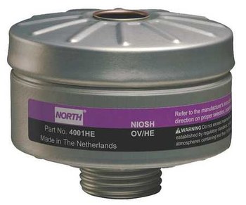 North Reusable Respirator Combination Cartridge/Filter 4001HE, HEPA ...