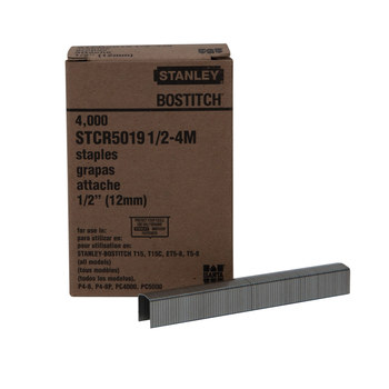 Bostitch PowerCrown Flooring Staples STCR50191/2-4M, 1/2 in, 7/16 in ...