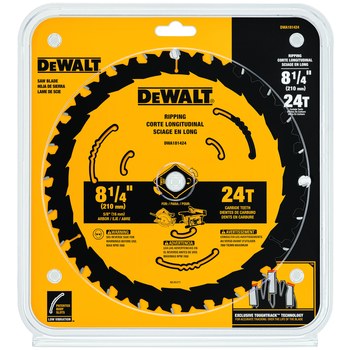 Dewalt Circular Saw Blade DWA181424, 8 1/4 in Diameter, Tungsten ...