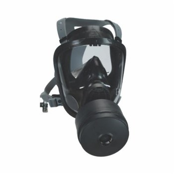 MSA Ultravue Full Mask Respirator 471218, Size Small, Black, Hycar ...