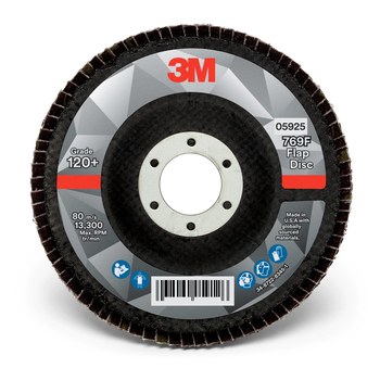 3M 769F Type 29 Flap Disc 05925, Ceramic Precision-Shaped Grain, 4 1/2 ...