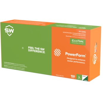 SW Sustainability Solutions PowerForm PF-12WG Exam Gloves N188176, Size ...