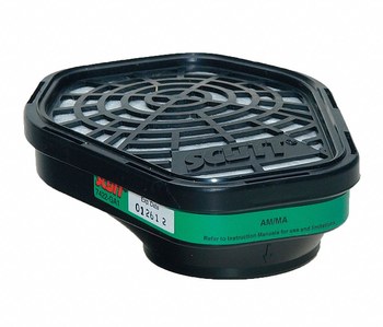 Scott Safety 742 Reusable Respirator Cartridge 7422-GA1, Green, Ammonia ...