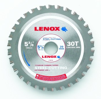 Lenox Metal Cutting Circular Saw Blade 21876ST538030CT, 5-3/8 in ...