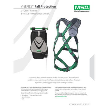 MSA V-EDGE Fall Protector 63172-00A, 9 ft, Silver, Black | RSHughes.com