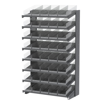 Akro-Mils Fixed Rack APRS18138SC, Gray, 8 Shelves | RSHughes.com