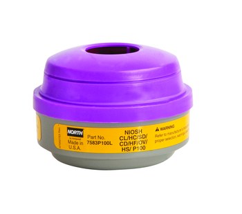 North Reusable Respirator Combination Cartridge/Filter 7583P100L, P100 ...