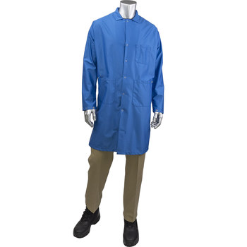 PIP Uniform Technology Staticon BR18-45RB-4XL ESD Lab Coat, 4XL, Royal ...