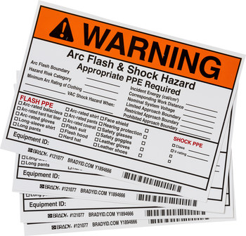Brady 122977 Arc Flash Label, 7 in x 5 in, Vinyl, B-7569 | RSHughes.com