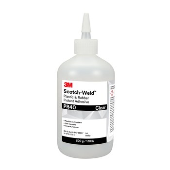 3M Scotch-Weld PR40 Cyanoacrylate Adhesive 25205, 1 lb Bottle, Clear | RSHughes.com