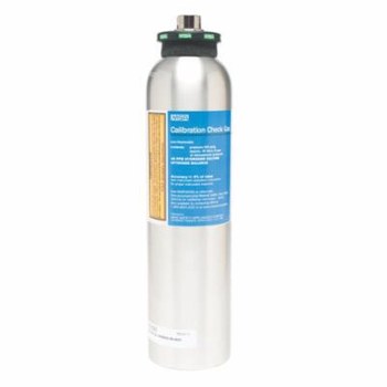 MSA Calibration Gas Tank 10045035, 15% O2/60 ppm CO/20 ppm H2S/1.45% ...
