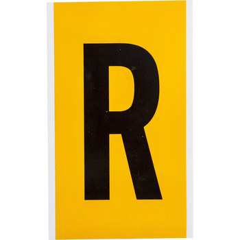 Brady 1570-R Letter Label, Black on Yellow, 5 in x 9 in, B-946 ...