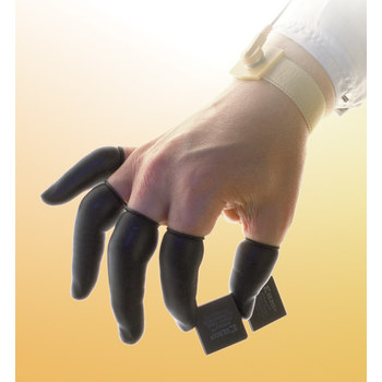 QRP Qualatex Finger Cot 8J 8J, Size Medium, Latex, Black | RSHughes.com