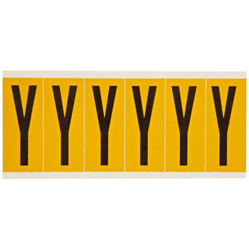 Brady 1550-Y Letter Label, Black on Yellow, 1 1/2 in x 3 1/2 in, B-946 ...