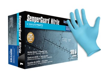 Sempermed SemperGuard Disposable Gloves INIPFT-102, Size Small, Blue | RSHughes.com