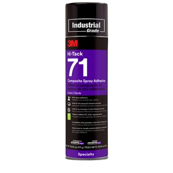 3M Spray 71 Hi-Tack Spray Adhesive 14329, 18.04 oz Aerosol Can, Green ...