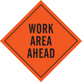 TrafFix Devices Inc 57038 Road Construction Sign, Orange, 48 in x 48 in ...