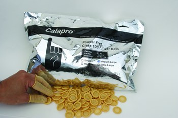 Calapro Finger Cot FY01 XL, Class 100, Size XL, Latex, Yellow ...