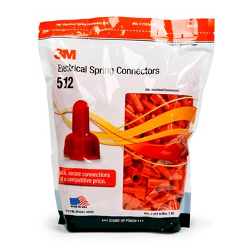 3M 512-BAG 08162 Wire Connector, Red | RSHughes.com