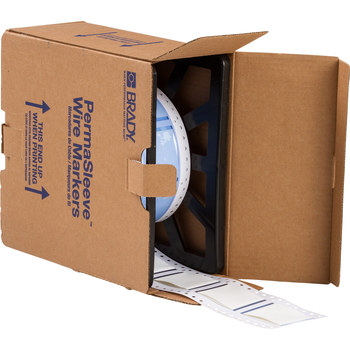 Brady Permasleeve PS-1500-2-WT Die-Cut Printer Sleeve, 2 in x 2.433 in ...