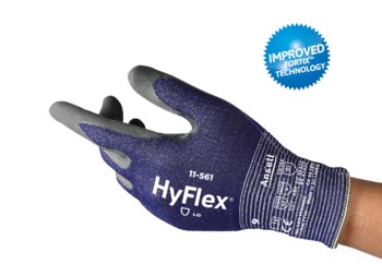 Ansell HyFlex FORTIX® 11-561 Cut-Resistant Gloves 11561120, Size 12, Grey, Dark Blue | RSHughes.com