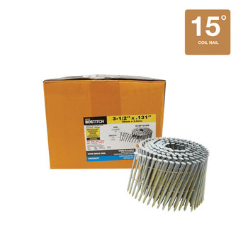 Bostitch 15° Coil Framing Nails C16P131DG, 3 1/2 in, Steel, Diamond ...