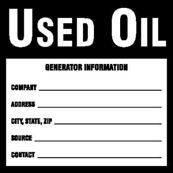 Brady 60367 Waste Label, 6 in x 6 in, Paper, Black on White, B-235 ...