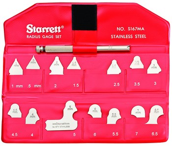 Starrett Steel Radius Gauge Set S167MAHZ | RSHughes.com