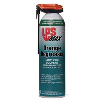 LPS Max Low VOC Orange Degreaser, 15 oz Aerosol Can, 97320 | RSHughes.com