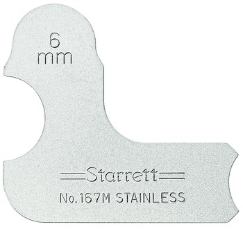 Starrett Steel Radius Gauge 167M-6 | RSHughes.com