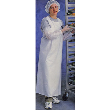 Ansell 54-633 Reusable Apron 972540, 33 in x 44 in, Vinyl, White ...