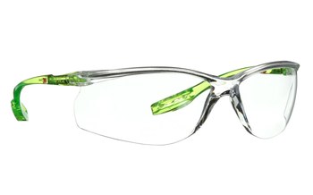 3M Solus CCS Safety Glasses 94397, Polycarbonate Clear Lens, Green ...