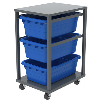 Akro-Mils Cross-Stack Cart RA3JLR4MRGY, 300 lbs Capacity, Steel ...