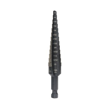 Irwin Unibit 1/8-1/2 in Step Drill Bit 10231CB, M35 High-Speed Steel ...
