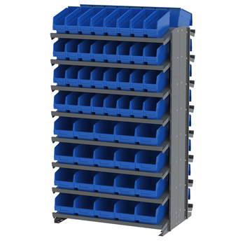 Akro-Mils Fixed Rack APRDAST00, Gray, 16 Shelves | RSHughes.com