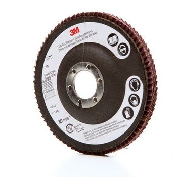 3M Cubitron 947D Type 27 Flap Disc 61188, Ceramic, 4 1/2 in, 60, Medium ...