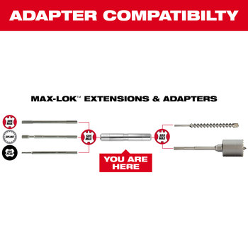 Milwaukee Max-Lok Connection Adapter 48-20-6950, Steel | RSHughes.com