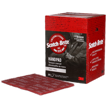 3M Scotch-Brite 7447 Pro Hand Pad 64926, Aluminum Oxide, Very Fine, 9 ...