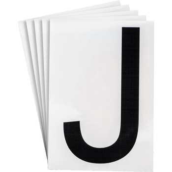 Brady Toughstripe 121745 Letter Label, Black, 6 in x 8 in, B-514 ...