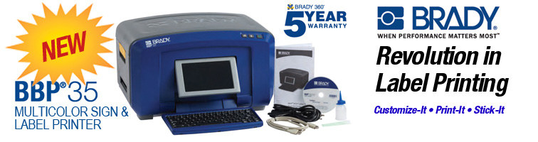 Brady BBP35 Desktop Label Printer, Multi-Color | RSHughes.com